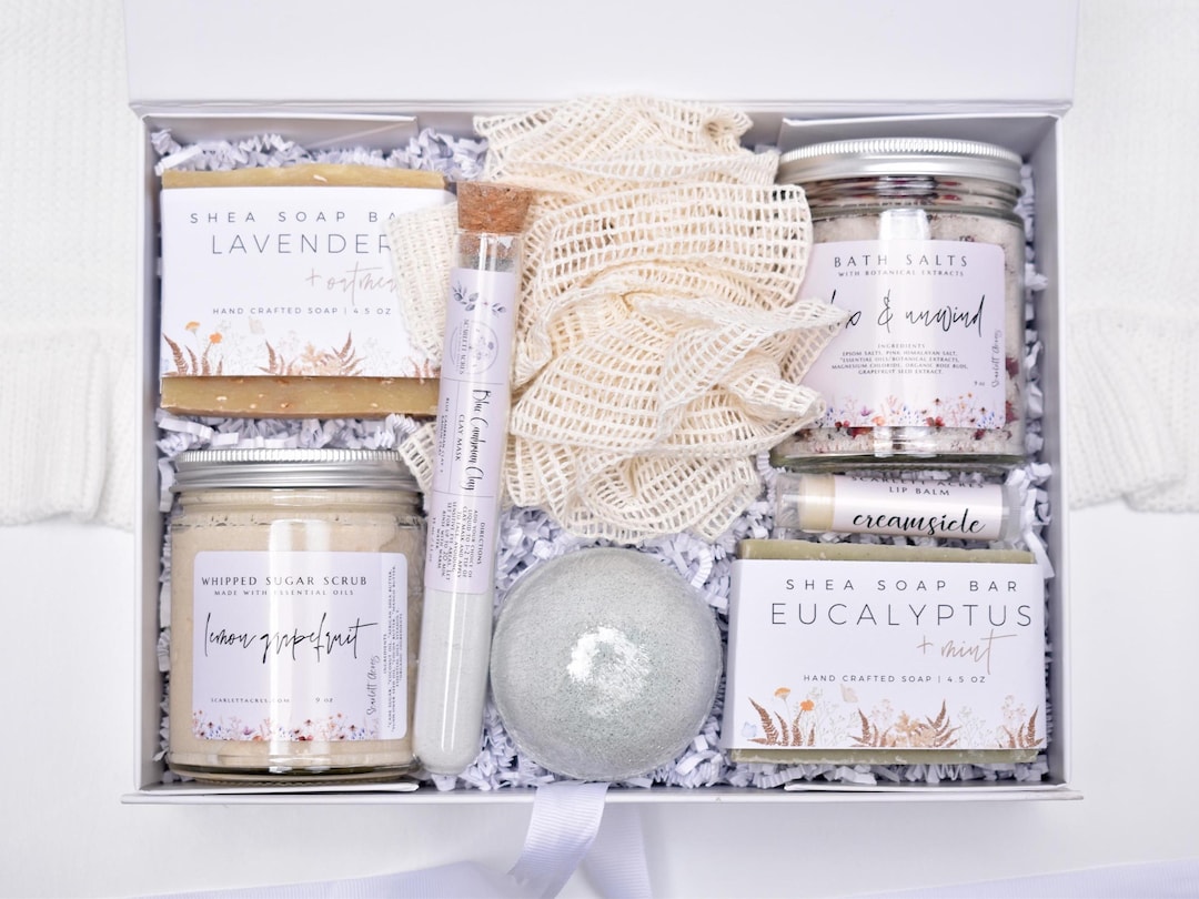 Luxury Spa Gift Box for Women, Organic Spa Gift Set for Her, Birthday ...