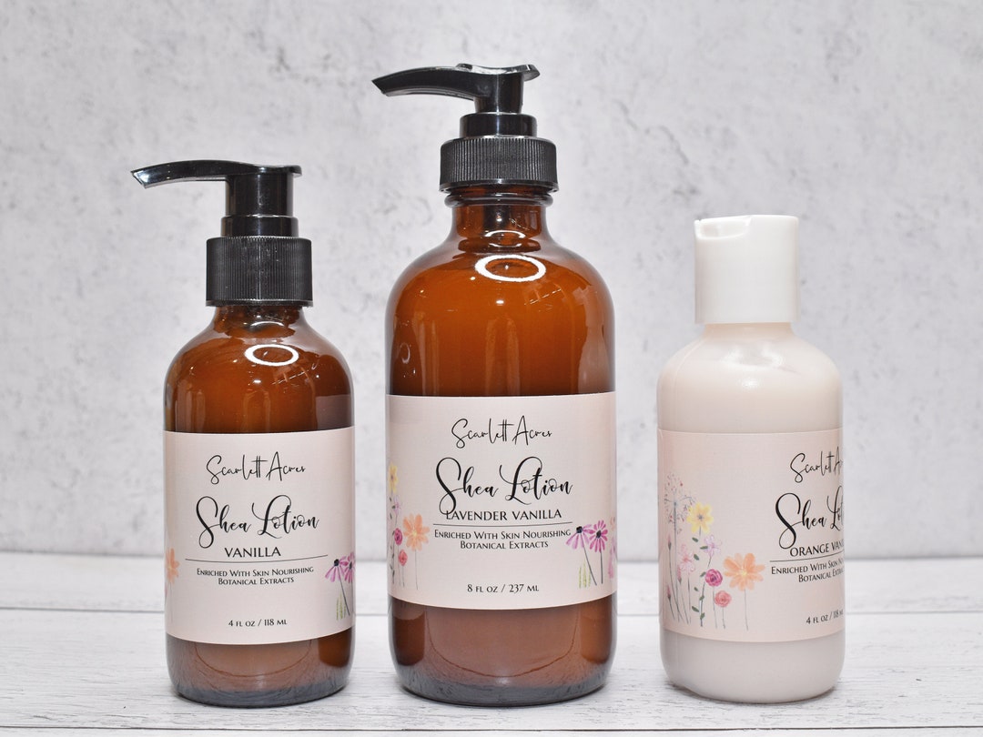Organic Vanilla Lotion, Lavender Vanilla Lotion, Orange Vanilla, Shea ...
