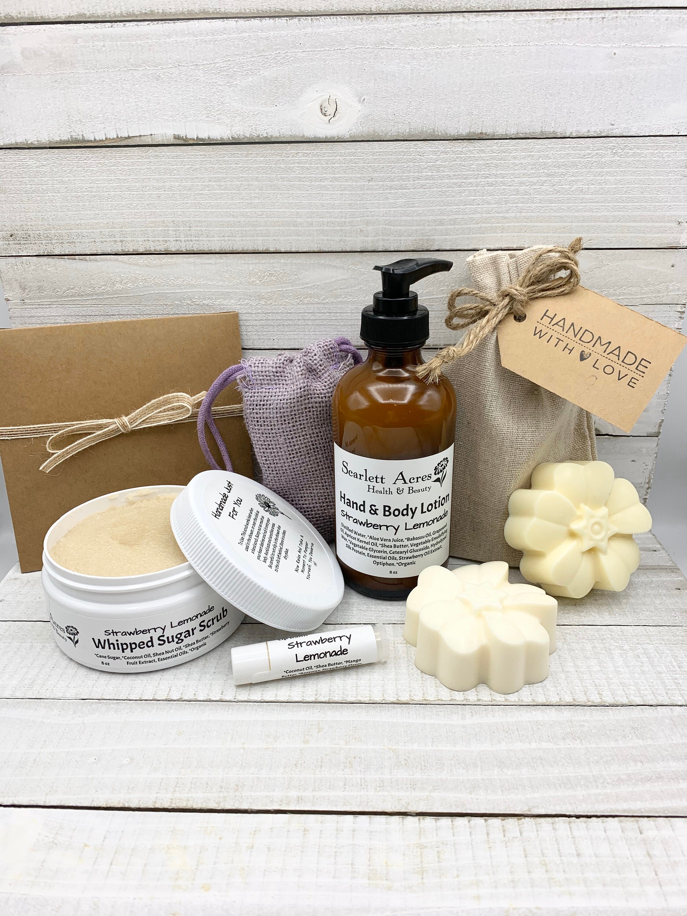 Lotion Gift Set, Spa Gift For Her, Sugar Scrub Gift Set, Spa Gift ...
