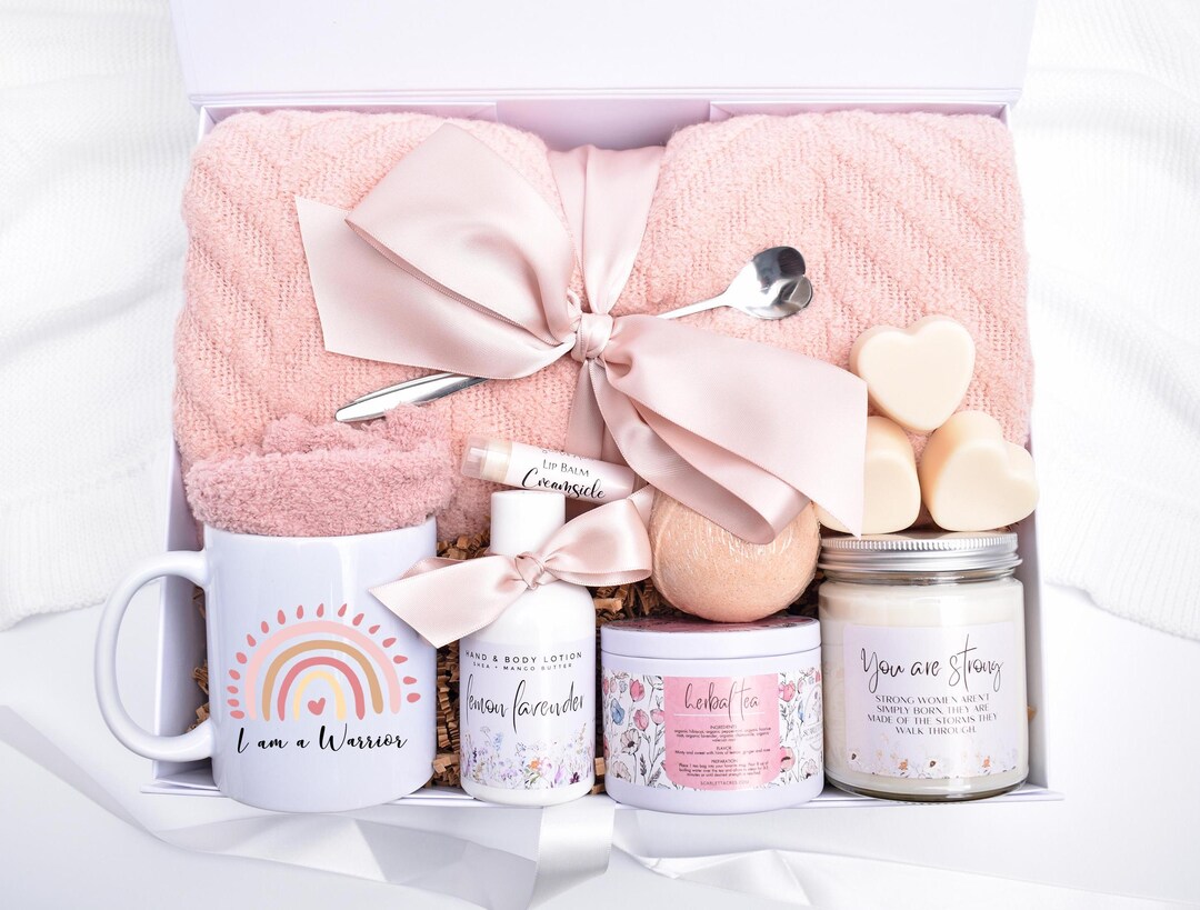 Breast Cancer Gift Basket, Cancer Care Package, Cancer Gifts for Women ...