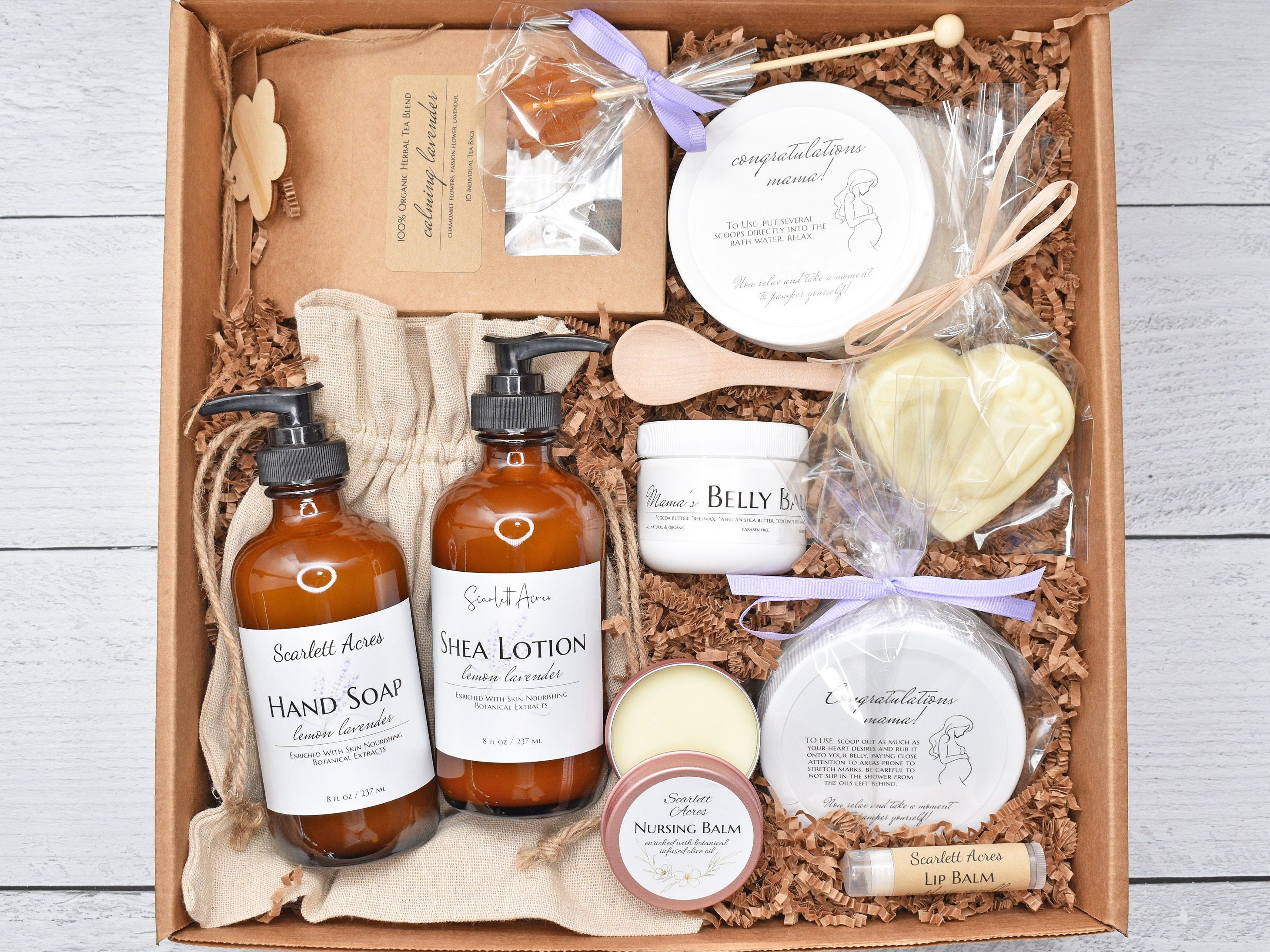 Large Postpartum Care Package, Postpartum Gift Box, New Mom Gift Basket ...