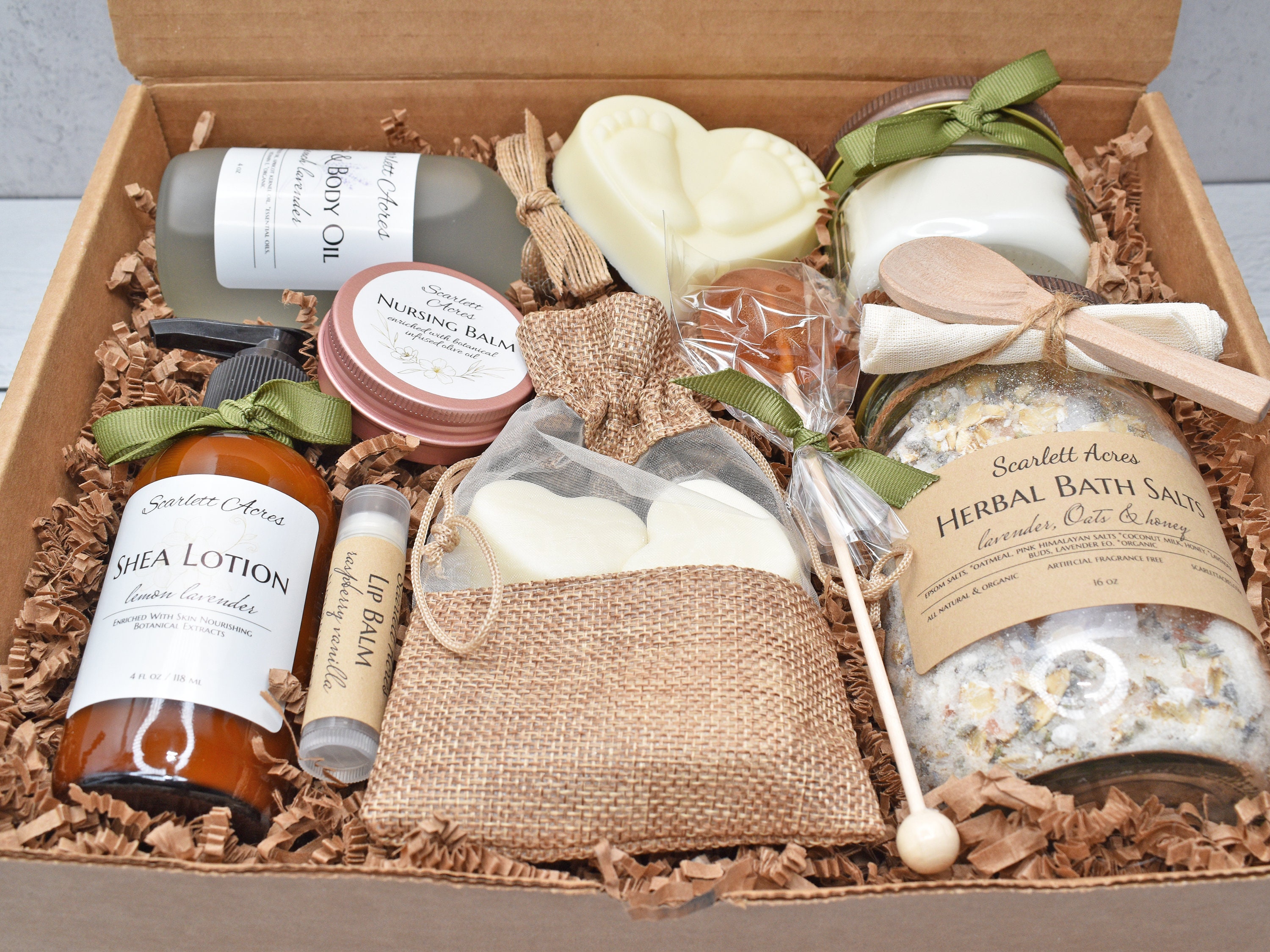 Postpartum Gift Box, Third Trimester Gift Set, New Mom Care Package ...