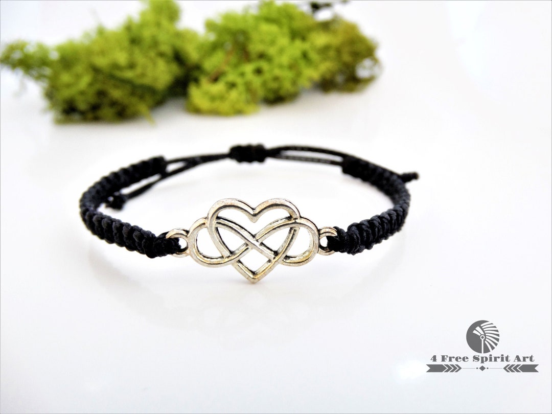 Infinity Love Macrame Bracelettibetan Silverlovers Bracelet - Etsy