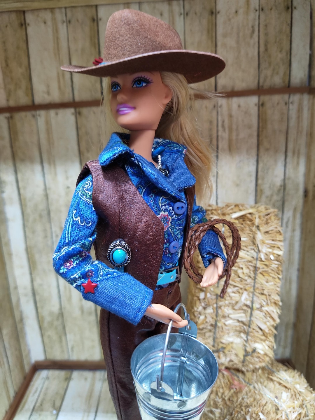 Western Cowgirl Barbie With Doll, and Accessories OOAK Rodeo - Etsy