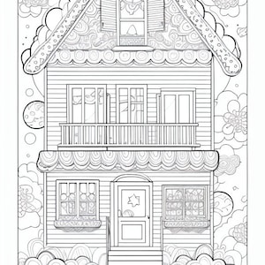 Intricate Homes Coloring Pages Bundle | Digital Download | 5 Pages - Etsy