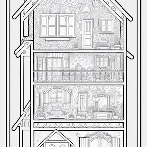 Intricate Homes Coloring Pages Bundle | Digital Download | 5 Pages - Etsy