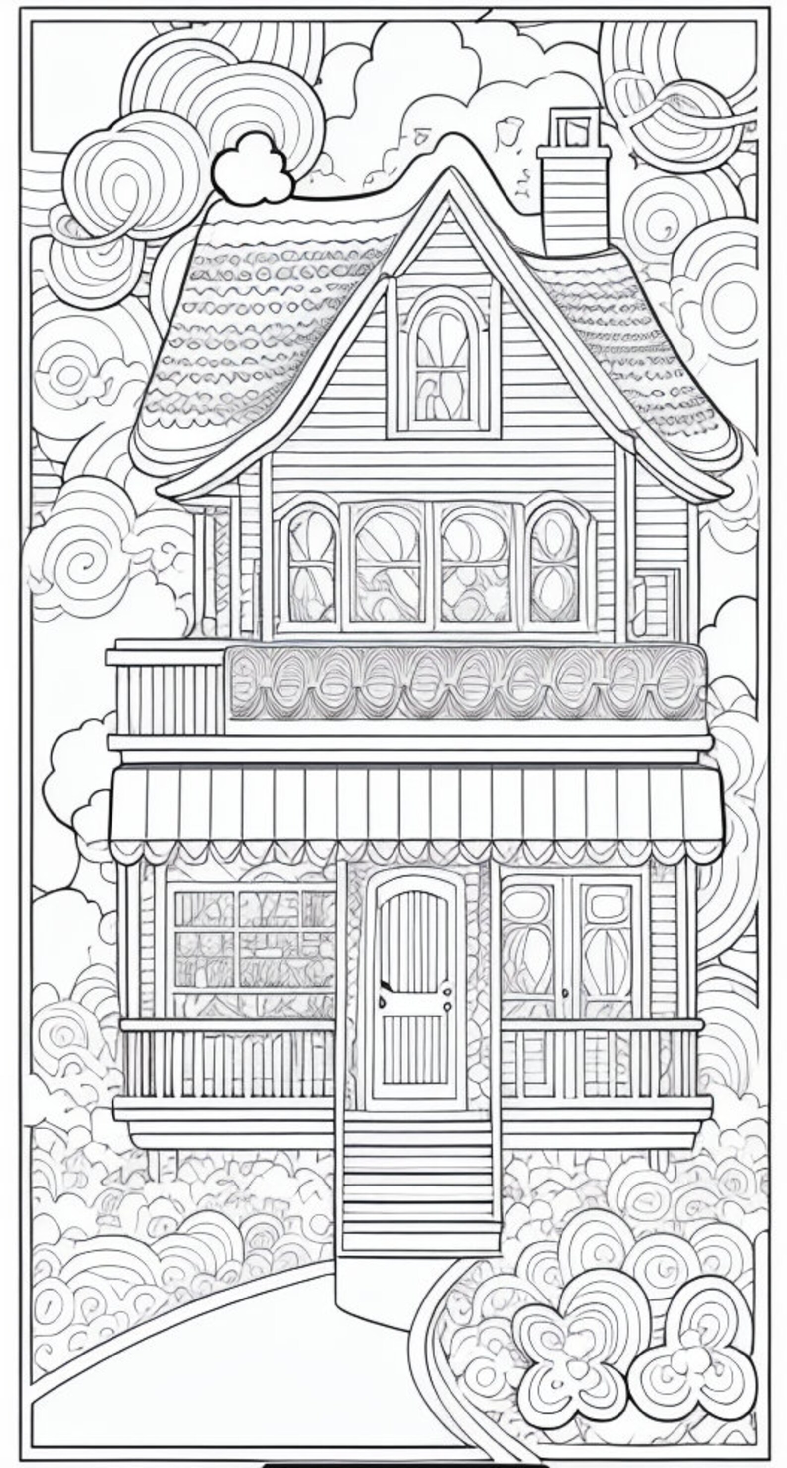 Intricate Homes Coloring Pages Bundle Digital Download 5 Pages - Etsy