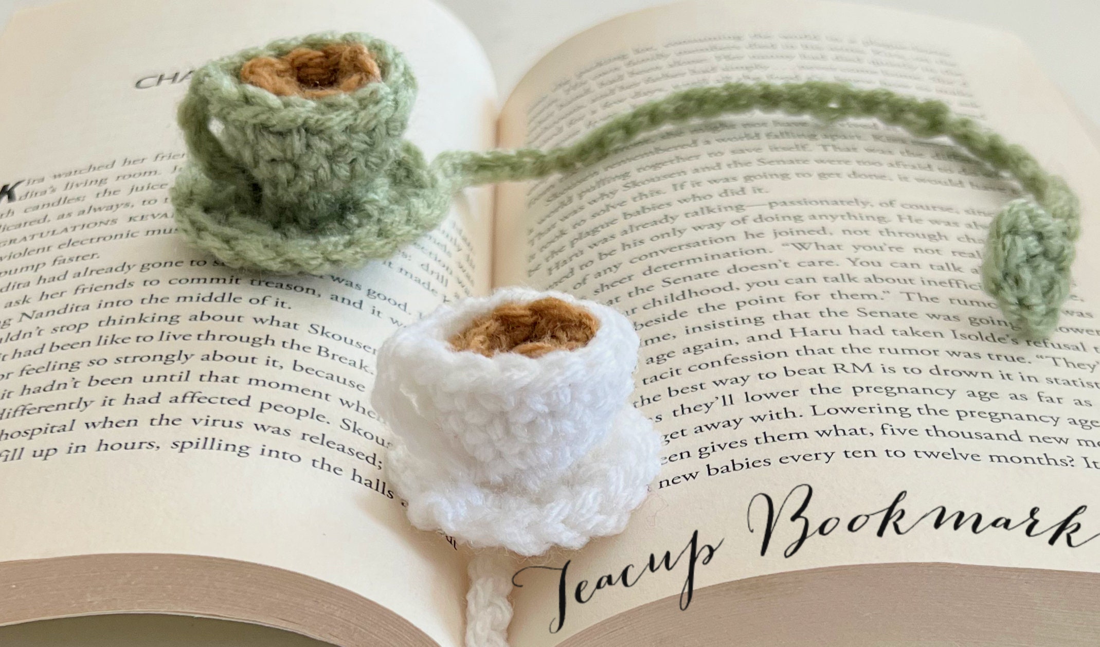 PATTERN ONLY*** Teacup Bookmark - Etsy