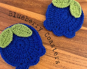 Crochet Blueberry Coaster & Hot Pad pattern Only - Etsy