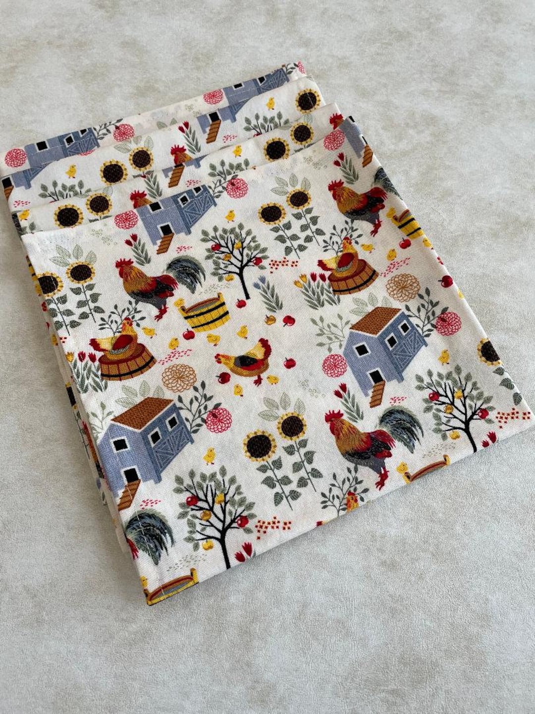 Super Cute Farmyard Chicken Napkins, Sold in Sets of 4. - Etsy