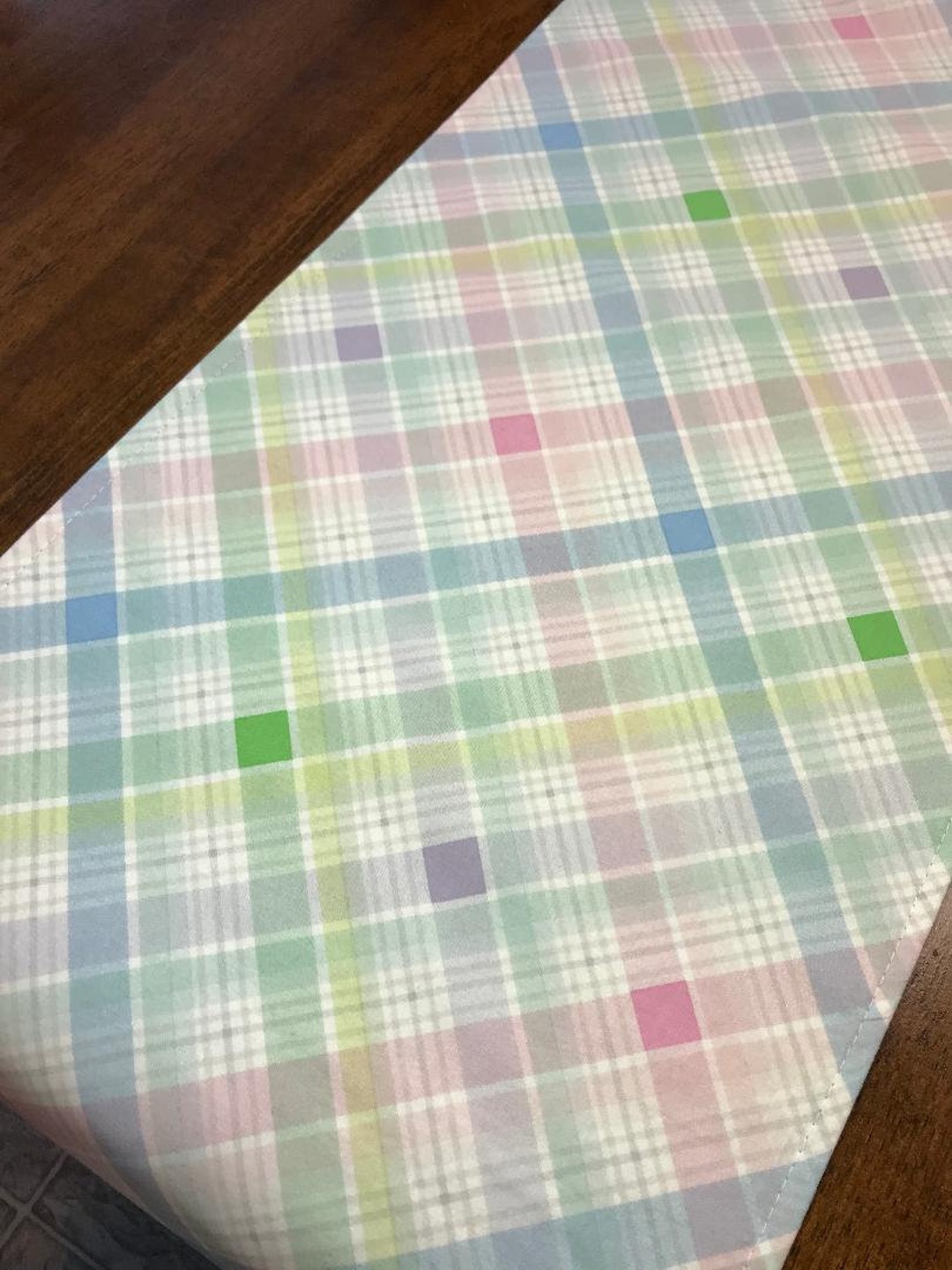 Pastel Plaid Table Runner - Etsy