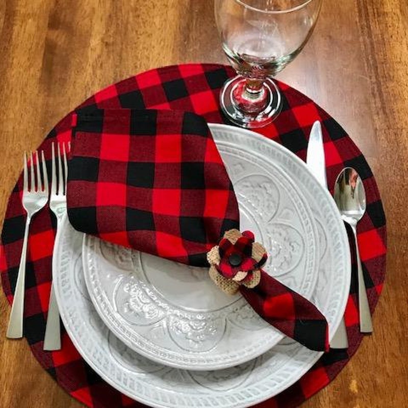 Buffalo Plaid Placemats - Etsy