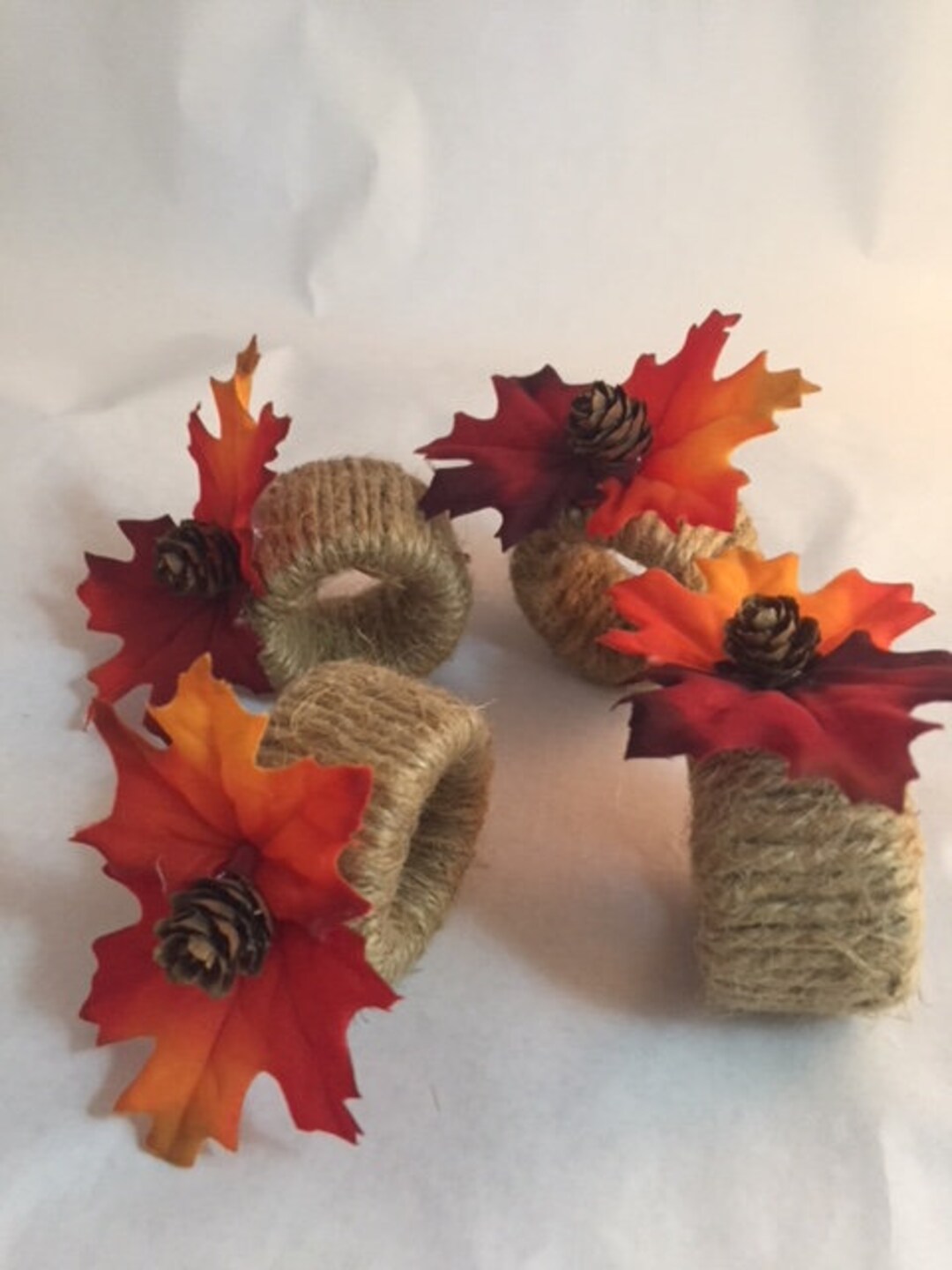 Fall Leaf and Pine Cone Napkin Rings Sold Individually. - Etsy