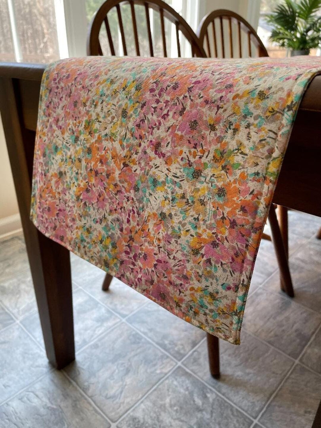 Pastel Symmetry Floral Table Runner, Sold in Several Lengths - Etsy