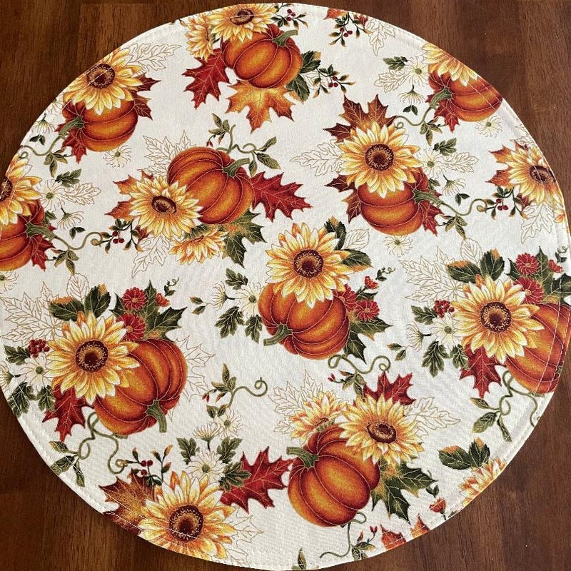 Pumpkin Placemat - Etsy
