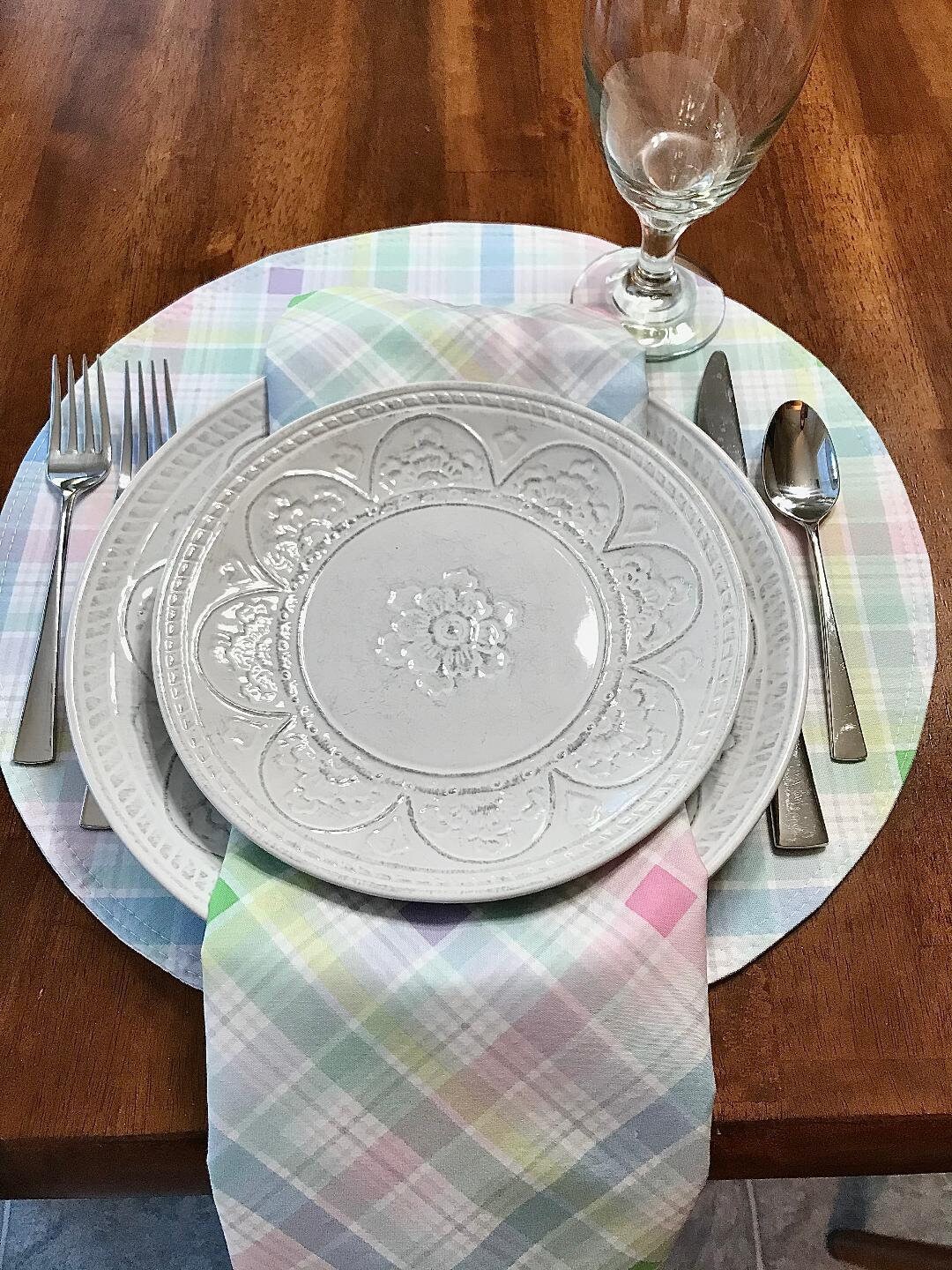 Pastel Plaid Table Runner - Etsy