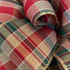 10" Christmas Plaid Bow With Gold Edging and 19 Glorious Loops - Etsy