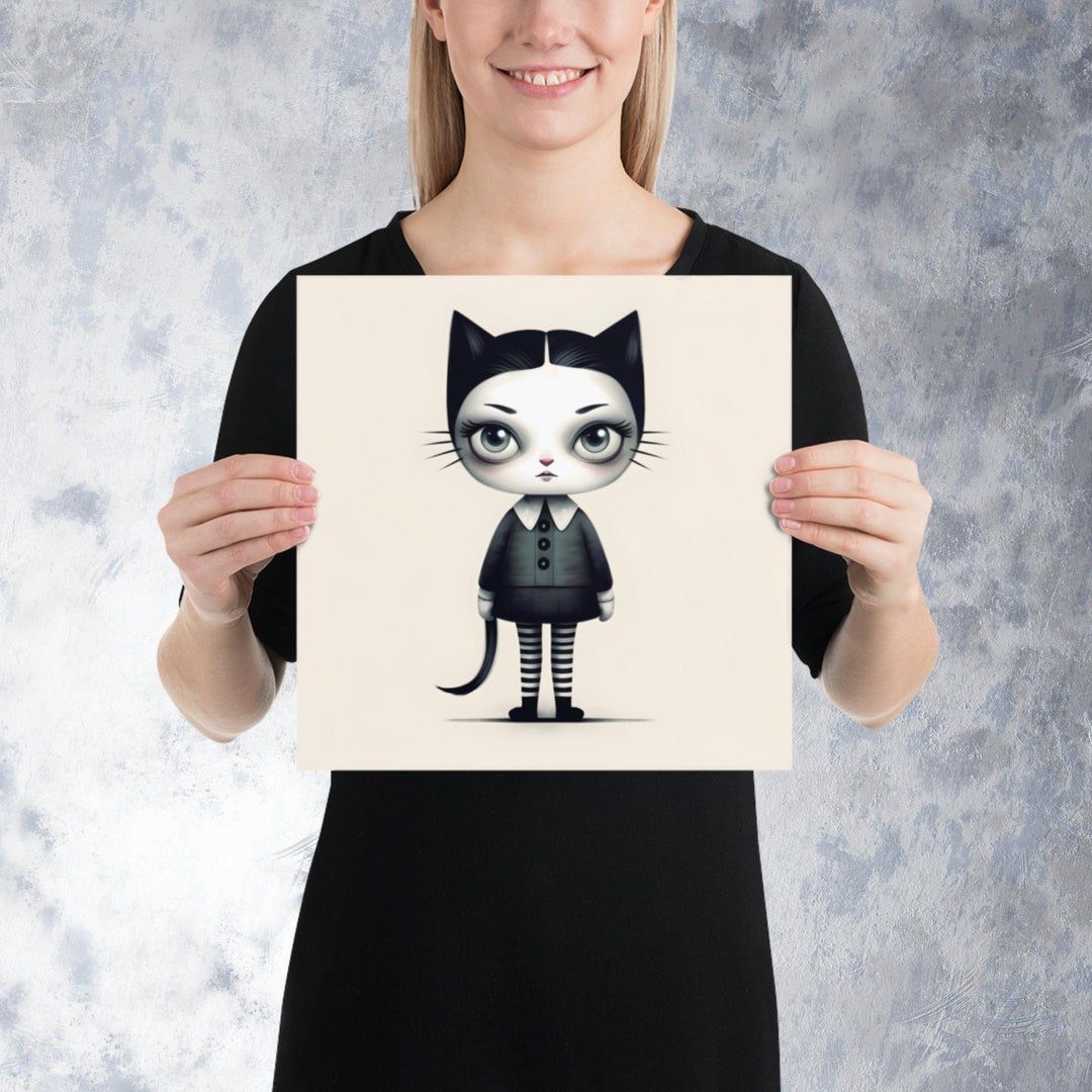 Wednesday Kitten Poster | Free US Shipping - Etsy