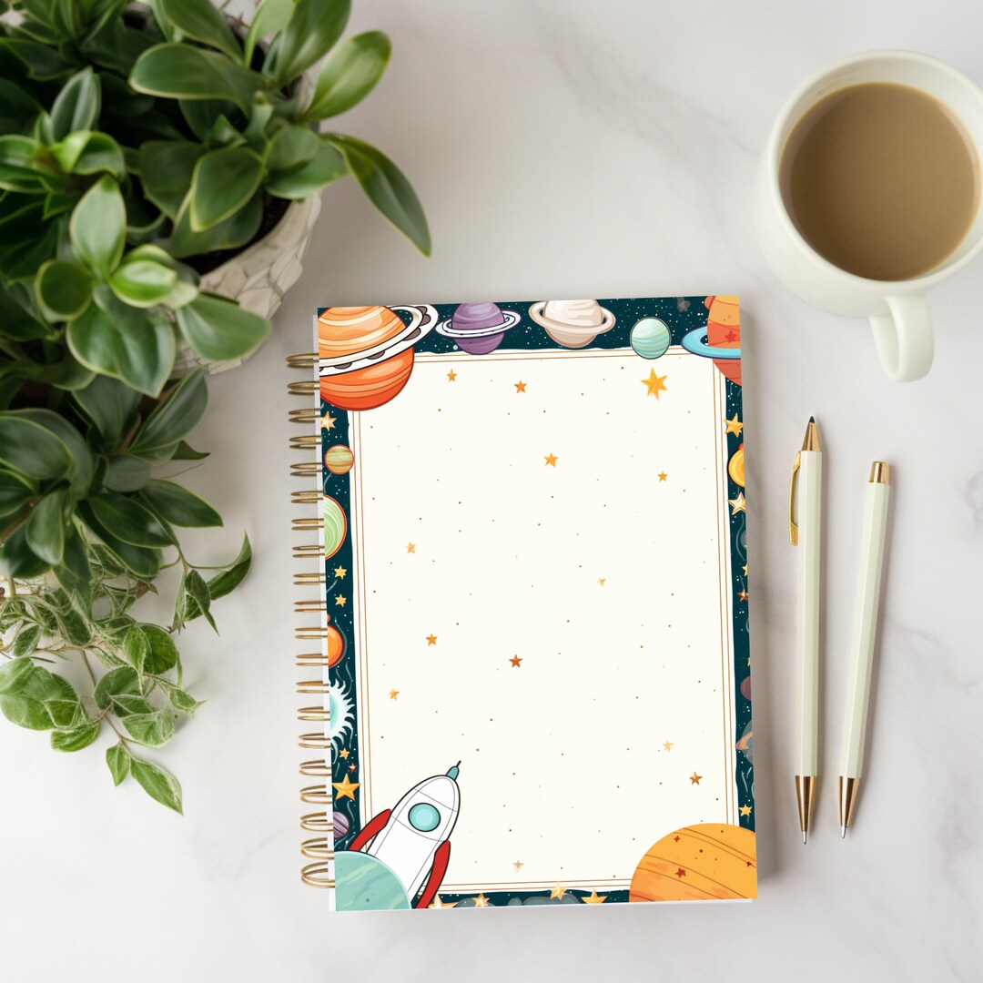 100 Pages PDF File Space Theme for Kids Journal Notebook KDP Interior ...
