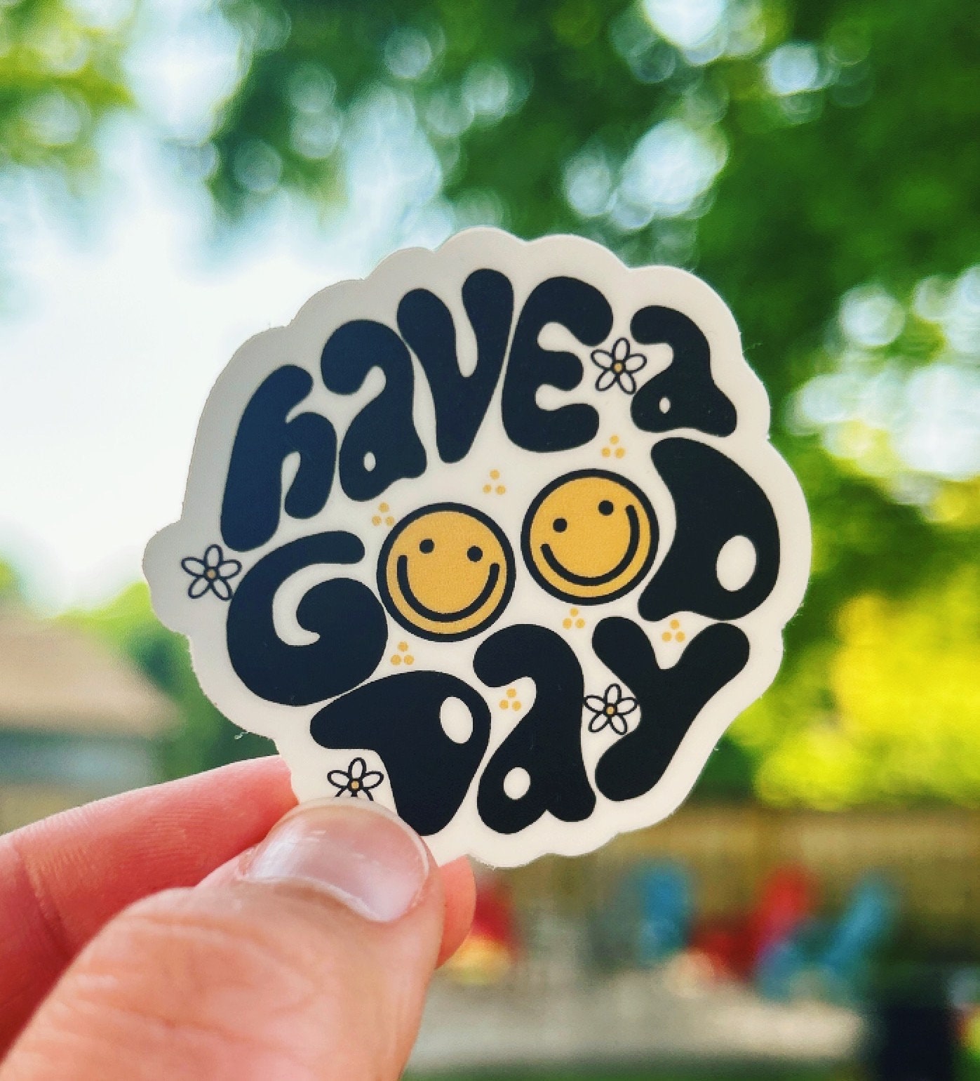 Have a Good Day Smiley Sticker - Etsy