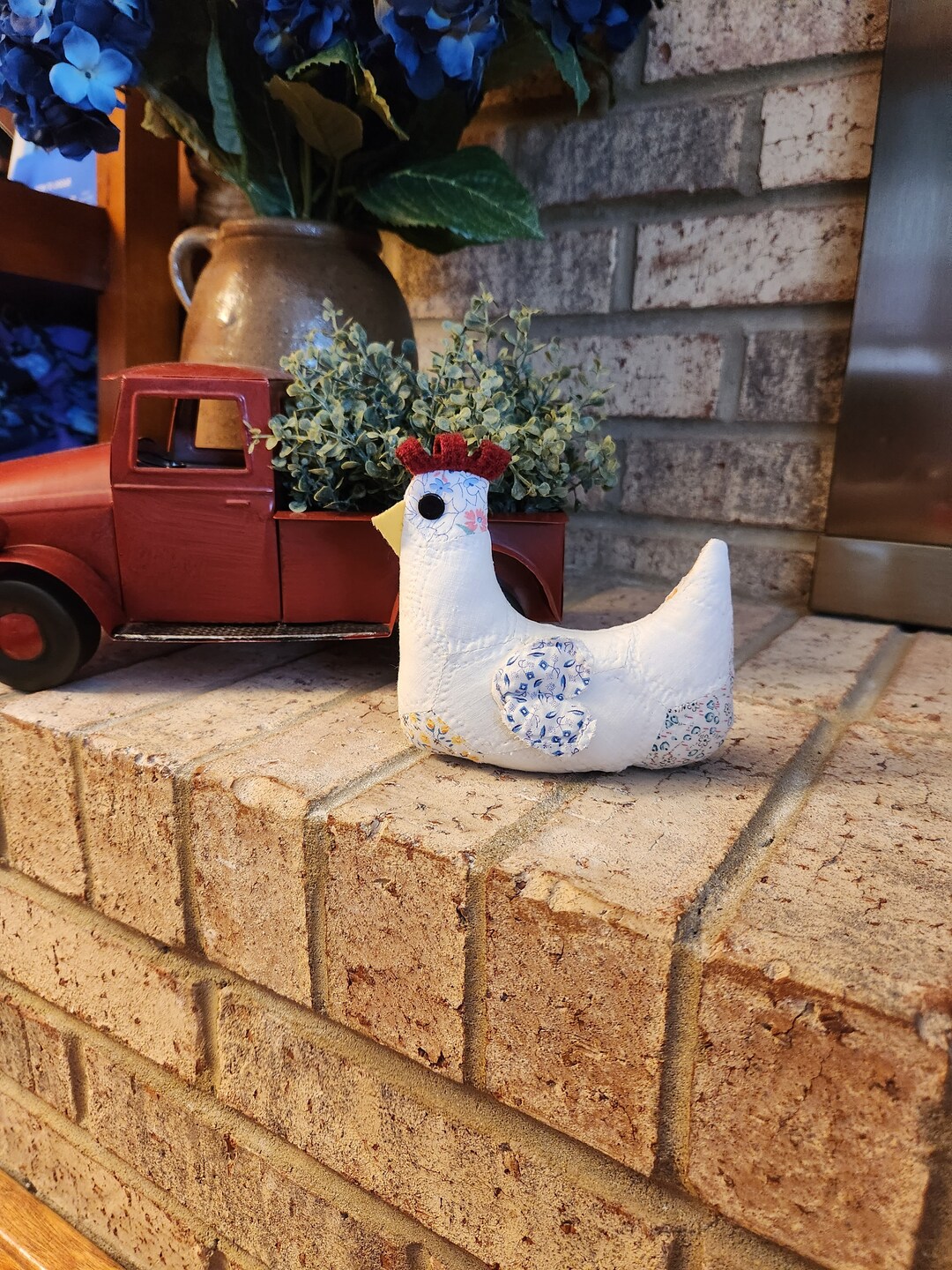 Quilt Chicken Shelf Sitter/farmhouse/country Decor/animals/shelf Sitter ...