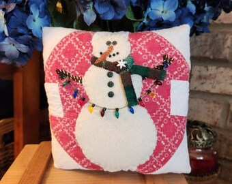 Snowman Bench Pillow - Etsy