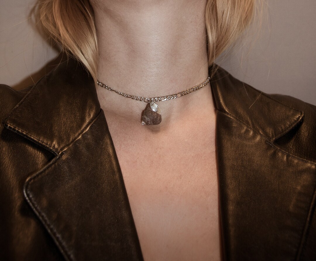 Shell Necklace CRYSTAL SHELL and Steel - Etsy