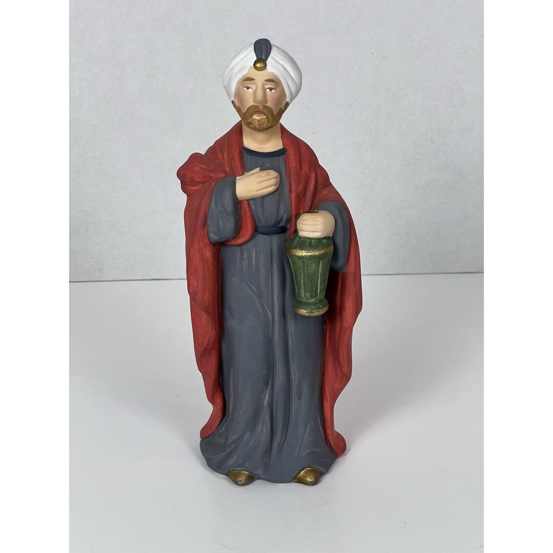 Vintage Homco Porcelain Figurine Replacement Wise Man #5207 Red Coat 7. ...