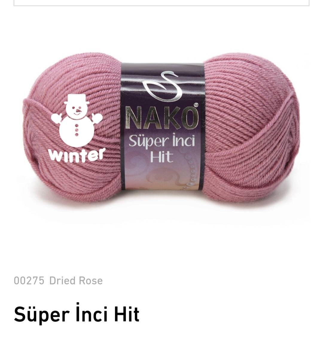 NAKO Super Inci Hit Woolacrylic Soft Knitting Crocheting Antipilling ...
