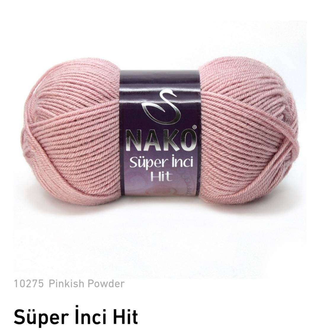 NAKO Super Inci Hit Woolacrylic Soft Knitting Crocheting Antipilling ...
