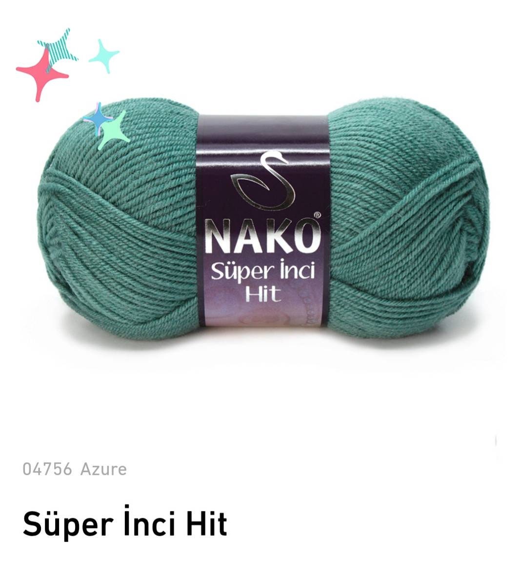 NAKO Super Inci Hit Woolacrylic Soft Knitting Crocheting Antipilling ...