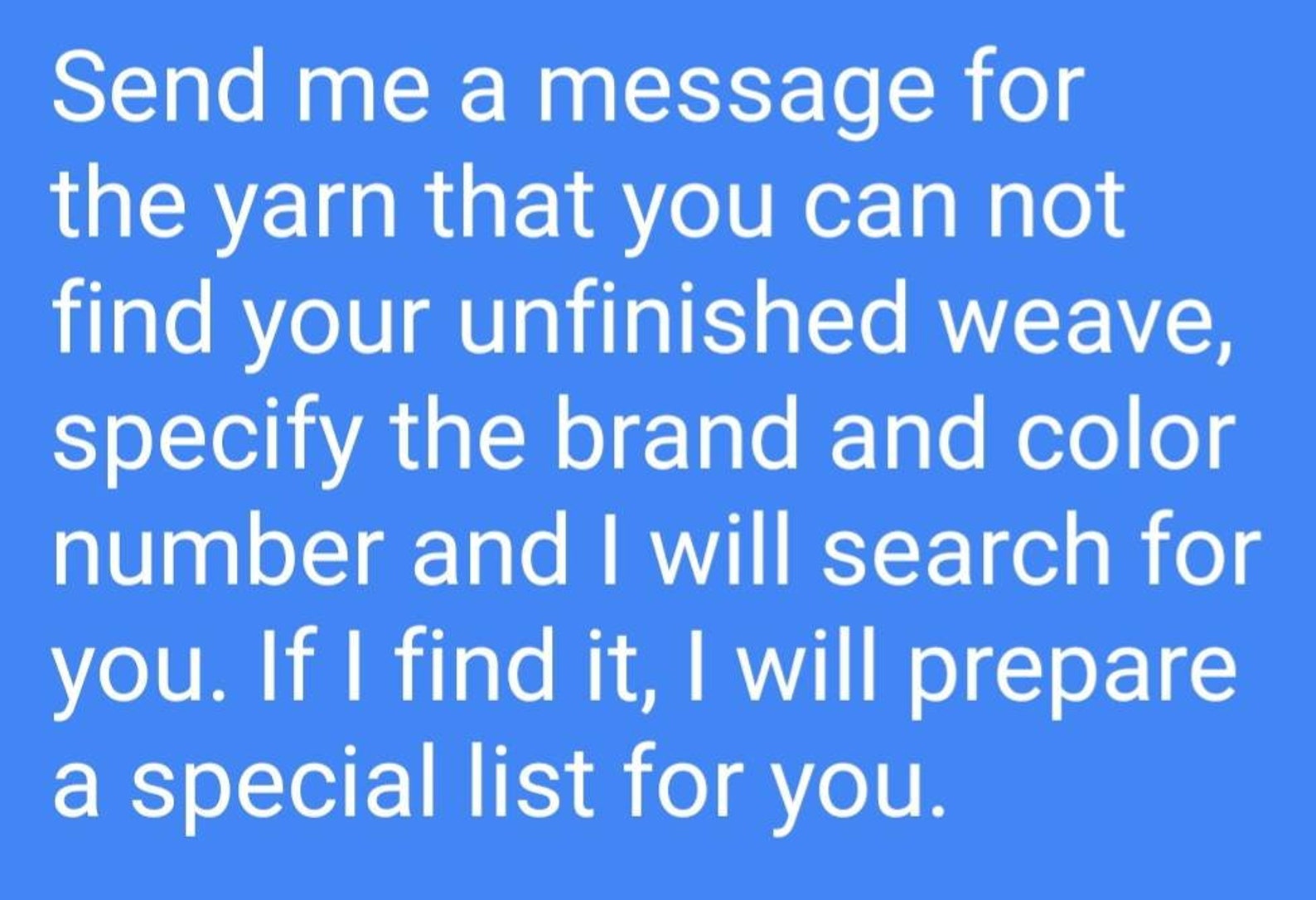 Let's find and ship the yarn you couldn't find | Etsy