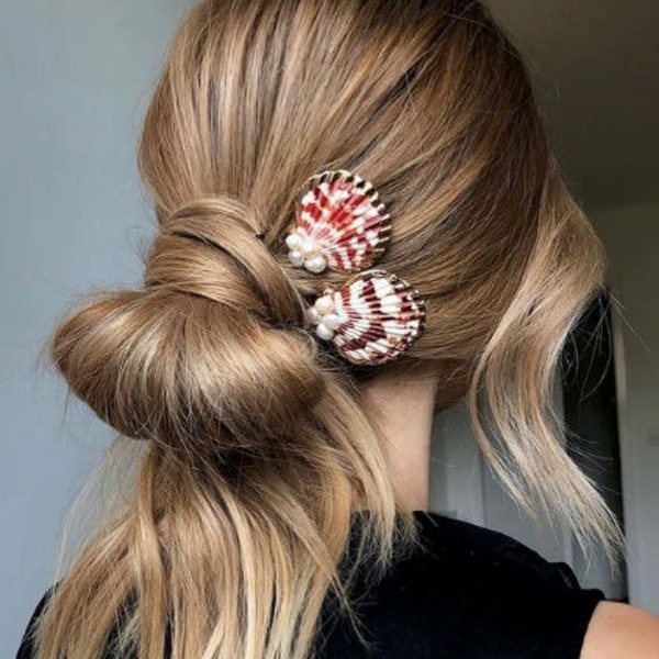Sea Shell Hair Clips - Etsy