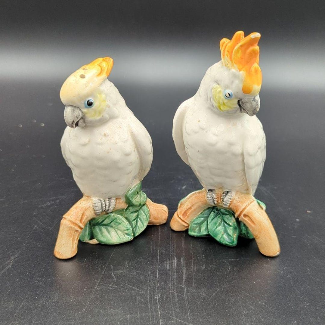 Fitz and Floyd Ceramic Cockatoo Bird Salt and Pepper Shakers - Etsy