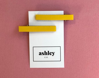 Yellow Hair Clips - Etsy