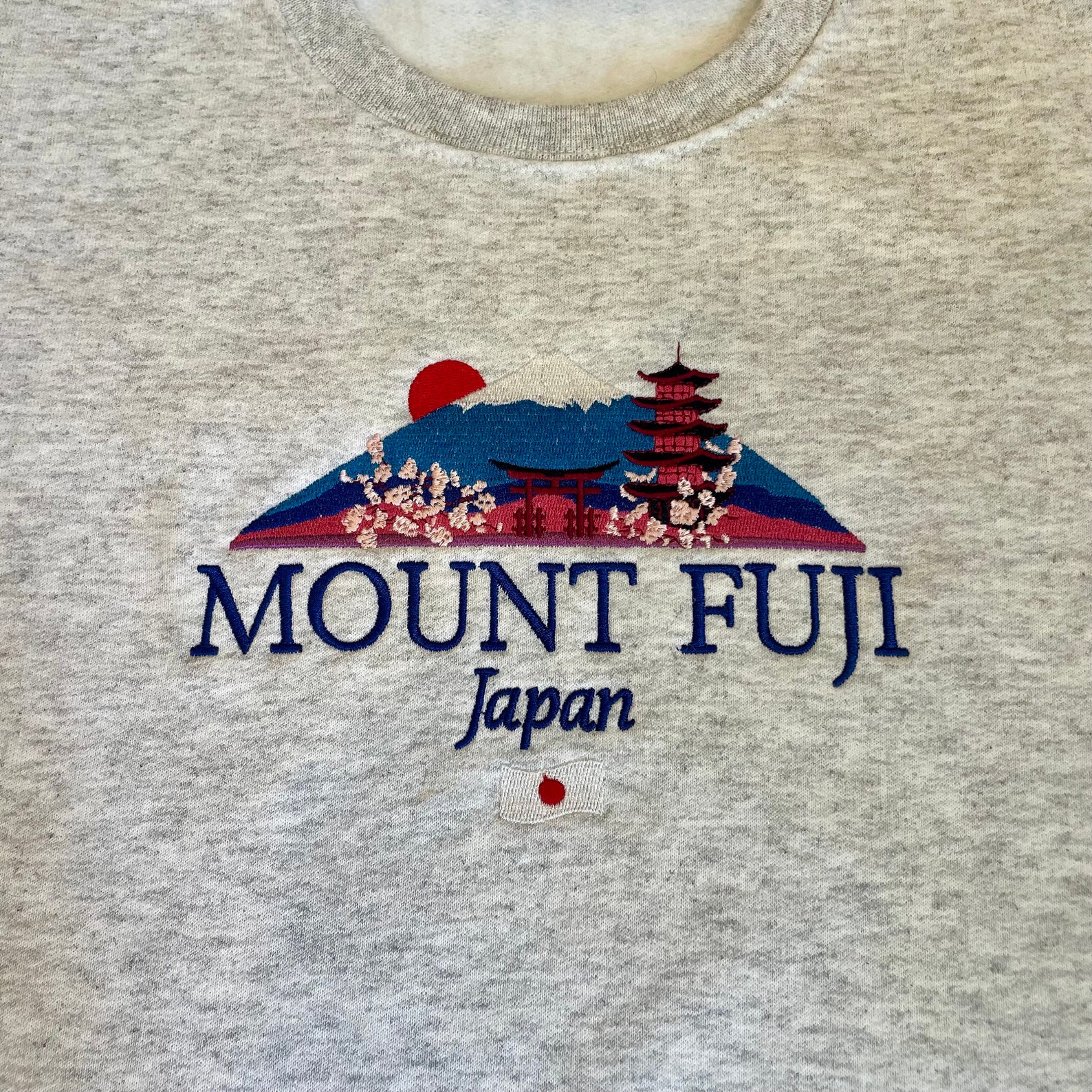 Mount Fuji Japan Embroidered Sweatshirt - Etsy