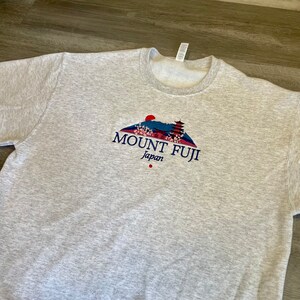 Mount Fuji Japan Embroidered Sweatshirt - Etsy