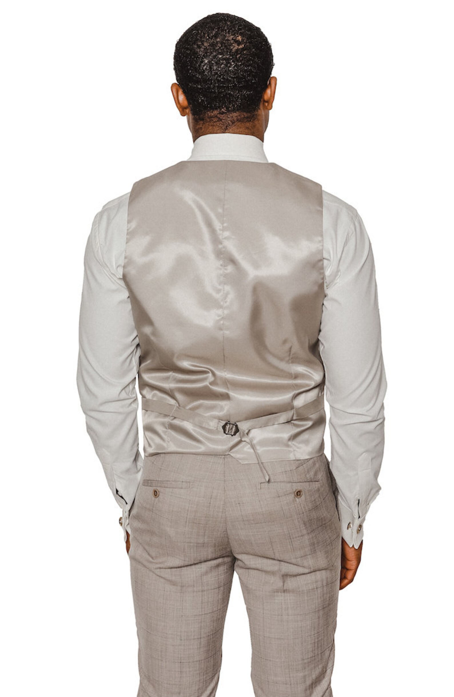 Men's Slim Fit Tan Dress Vest V Neck Collar 5 Buttons - Etsy