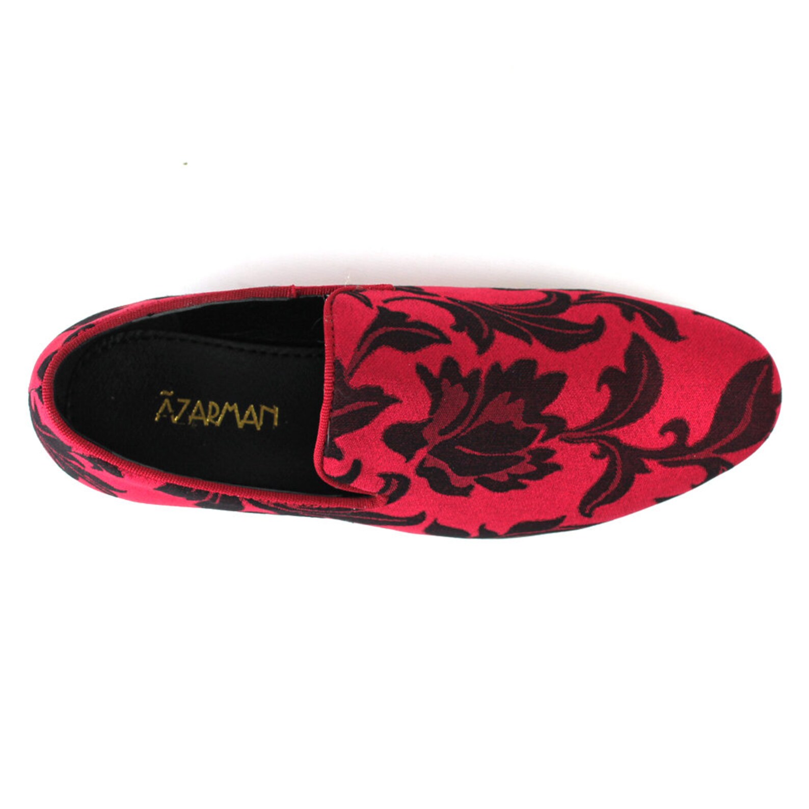 Men's Red Slip on Floral Print Dress Shoes Loafers 1714 - Etsy