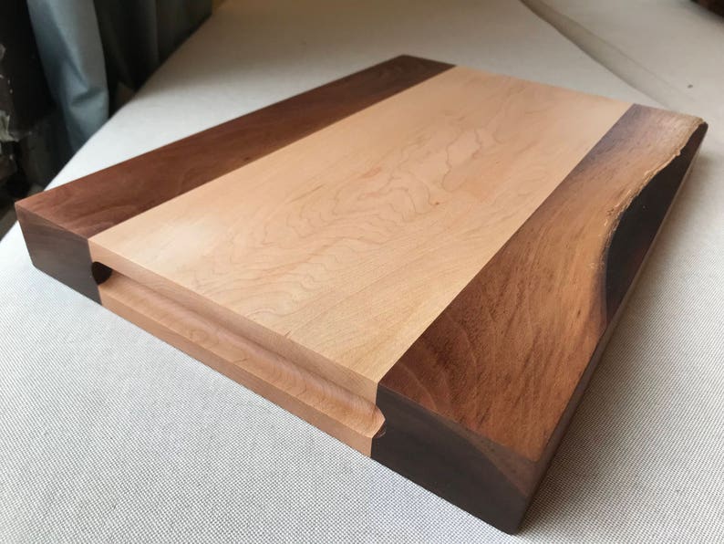 Hardwood Natural-edge Cutting Board: Maple and Walnut - Etsy
