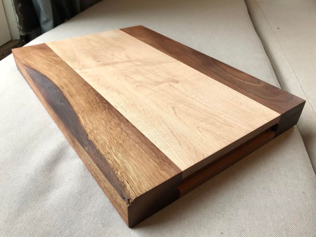 Hardwood Natural-edge Cutting Board: Maple and Walnut - Etsy