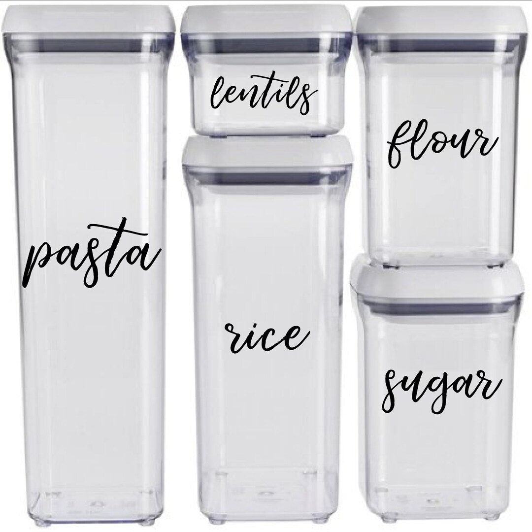 12 Custom Pantry Labels for OXO / Kitchen Storage Containers Home Edit ...