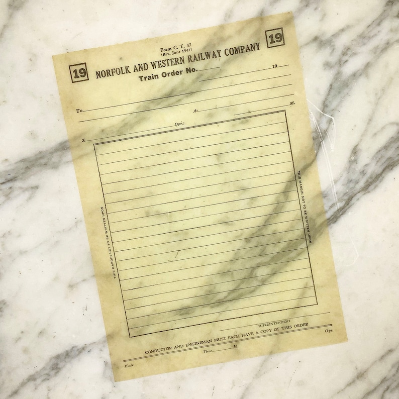 Vintage Railroad Ephemera Pack of 7 | Railway Collectibles | Train ...