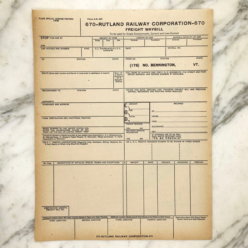 Vintage Railroad Ephemera Pack of 7 | Railway Collectibles | Train ...