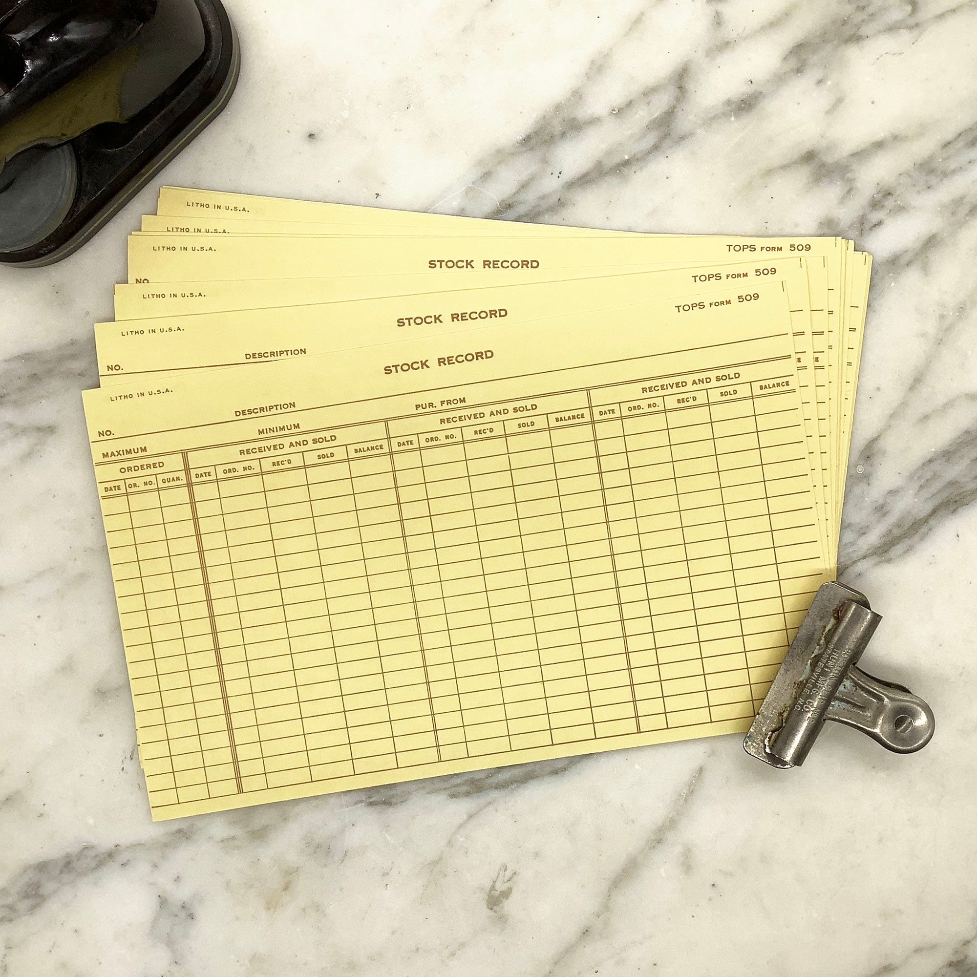 Vintage Stock Record Ledger Cards Set of 8 Ledger Sheet Pack Junk ...