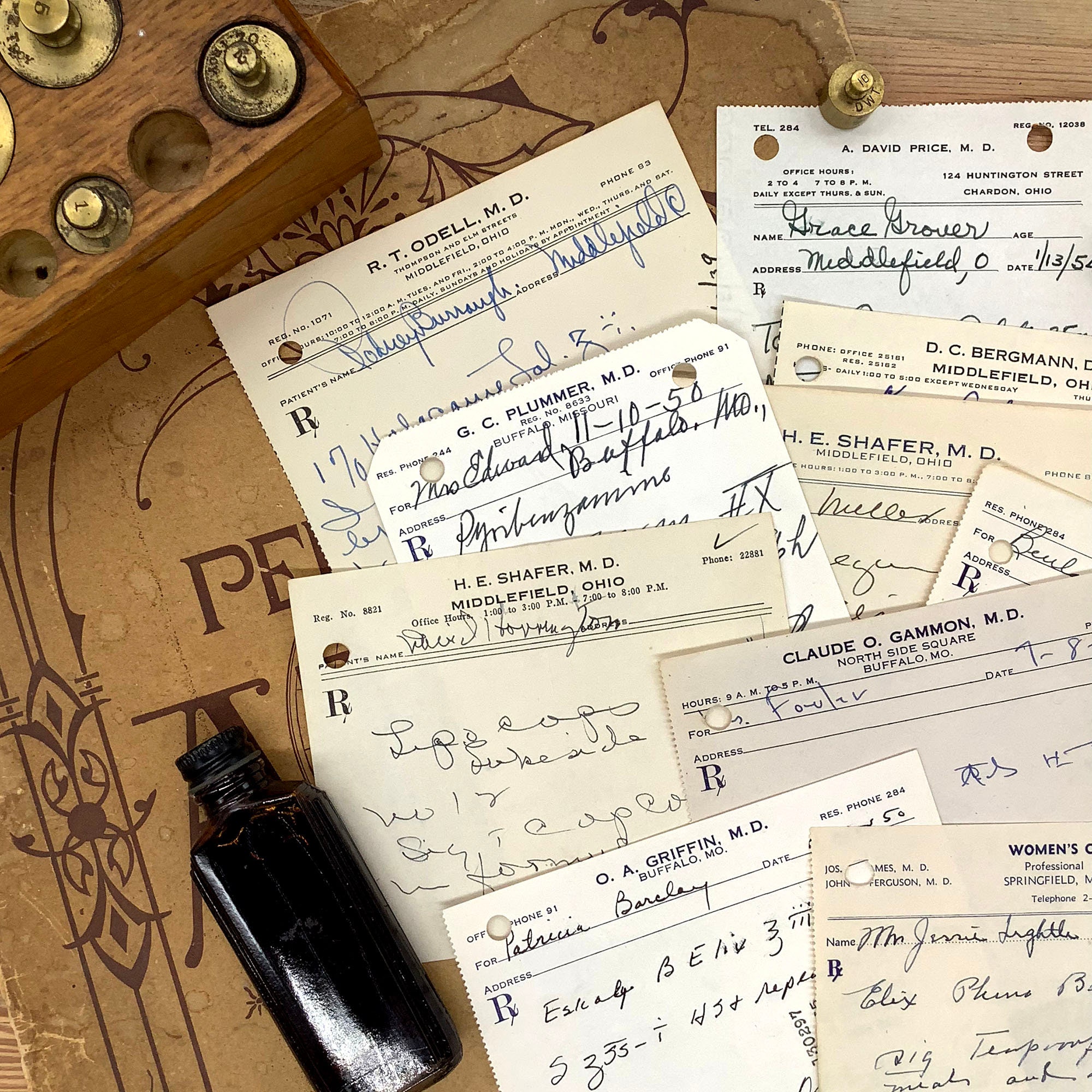Vintage Pharmacy Prescriptions Set of 10 Handwritten Medical ...