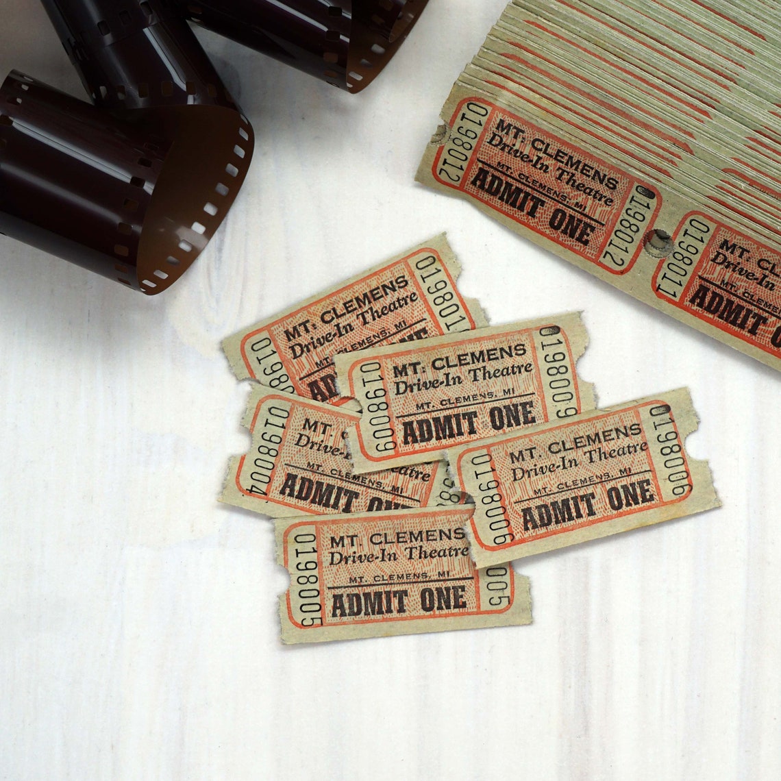 Vintage Movie Theater Admission Tickets | Drive-in Ephemera | Retro ...