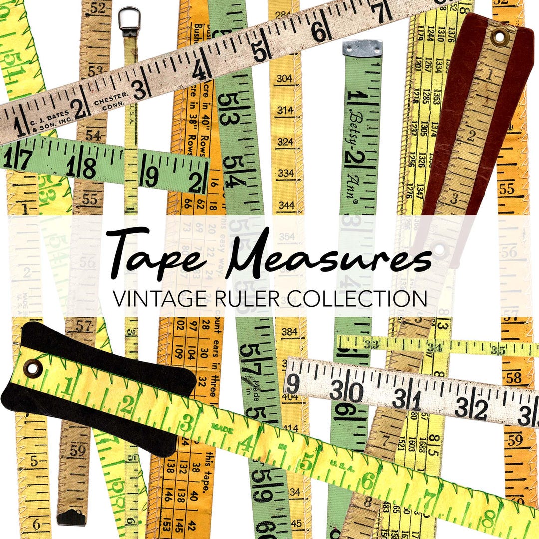 Vintage TAPE MEASURE Kit | Belly Band Printable Rulers | Planner ...