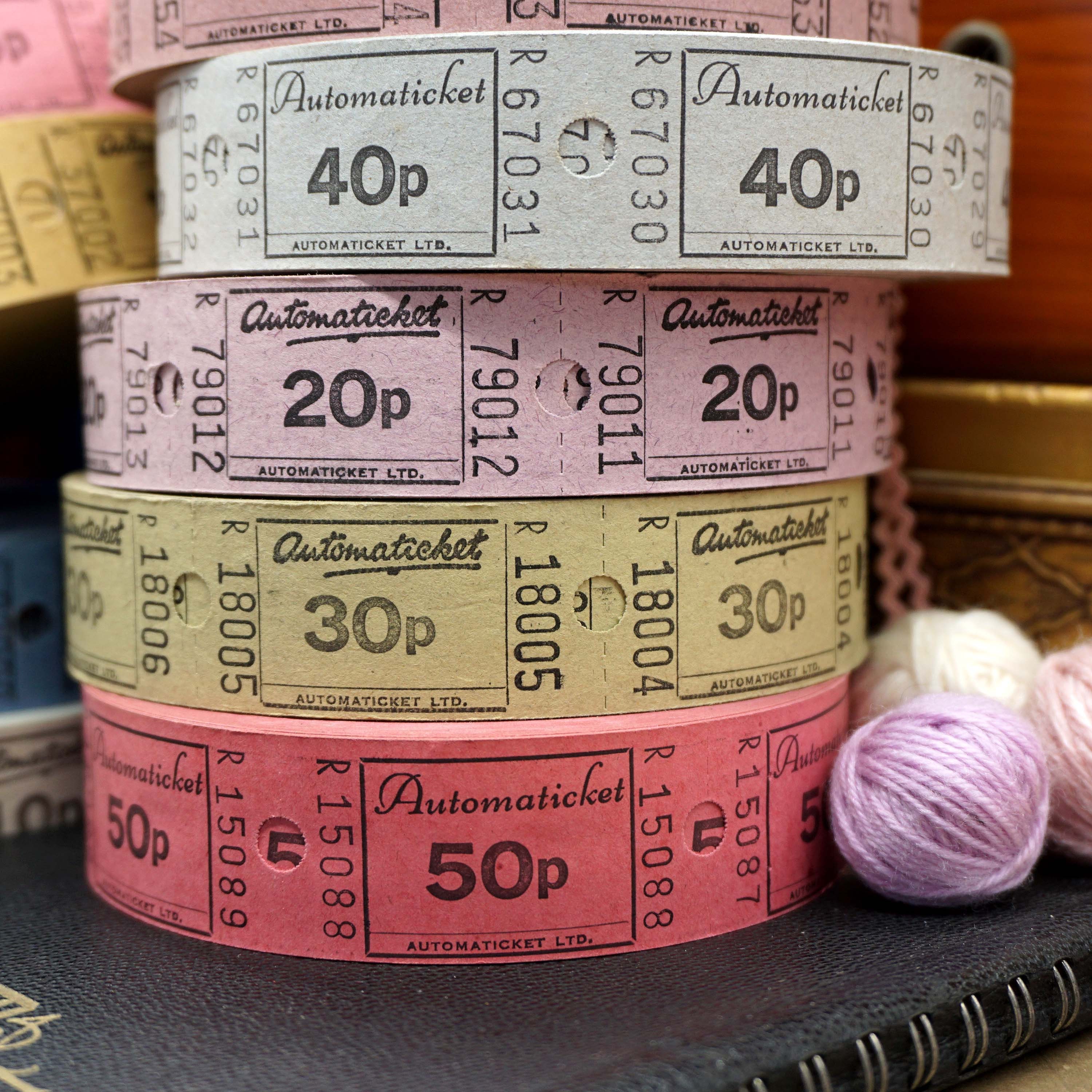 Vintage Rare British Automaticket Tickets | Retro Amusement Tickets ...