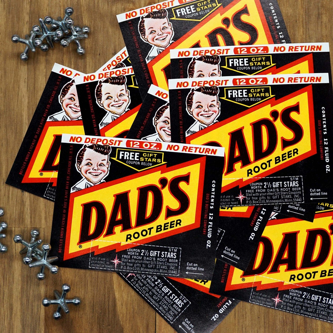 Vintage Dad's Root Beer Labels - Set of 5 | Kitsch Root Beer Making ...